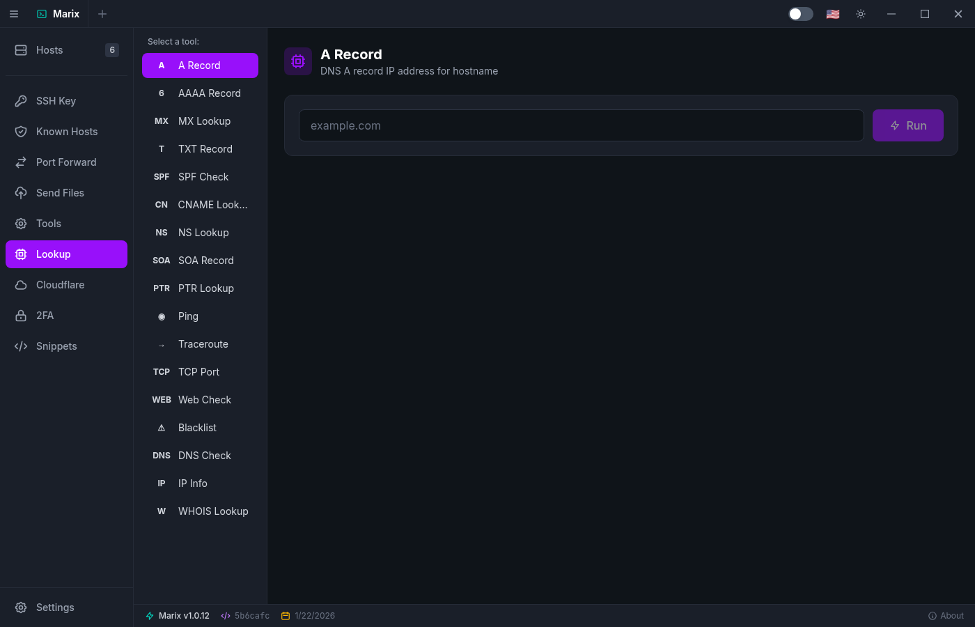 Marix - Modern Zero-Knowledge SSH Client