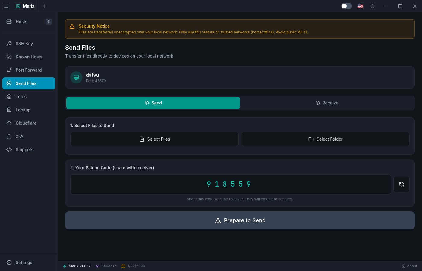 Marix - Modern Zero-Knowledge SSH Client